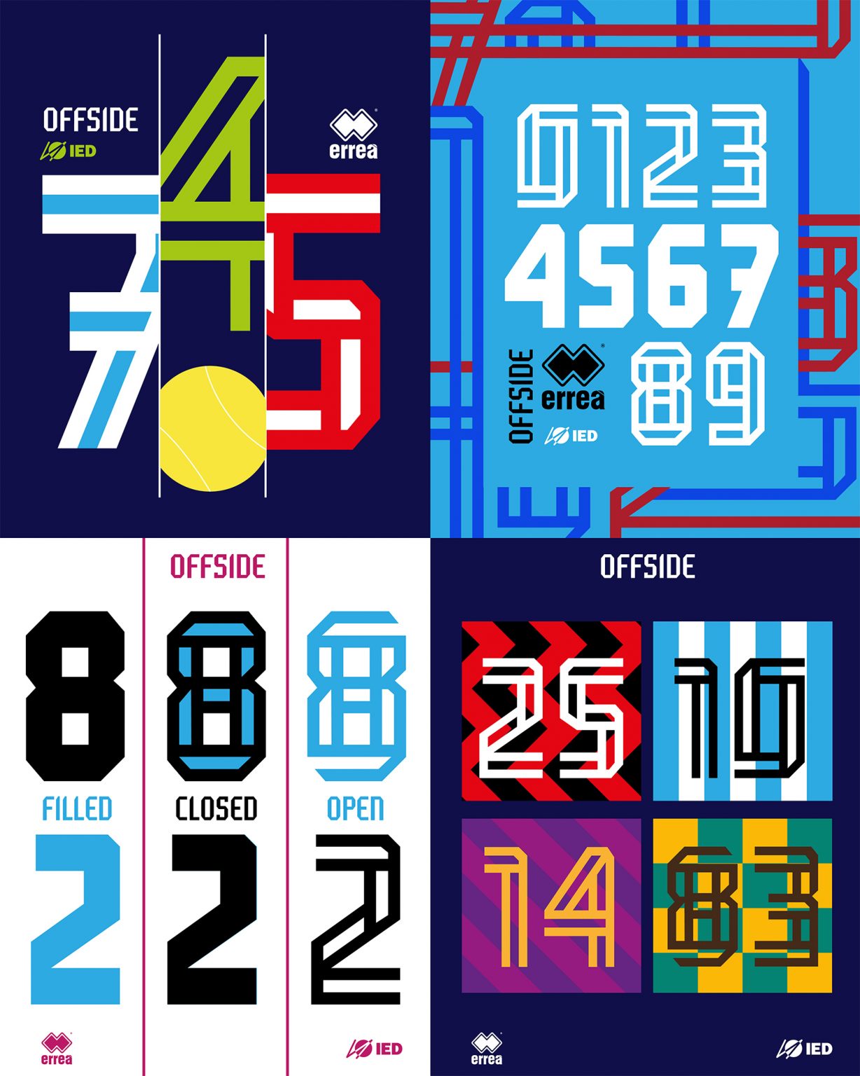 I nuovi font sportivi Erreà realizzati con gli allievi IED